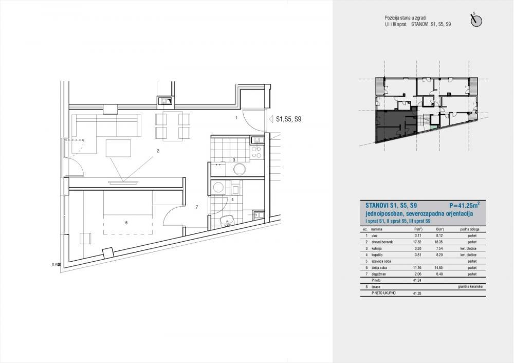 Jednoiposoban stan na prodaju, 41.25m2, 68.000€