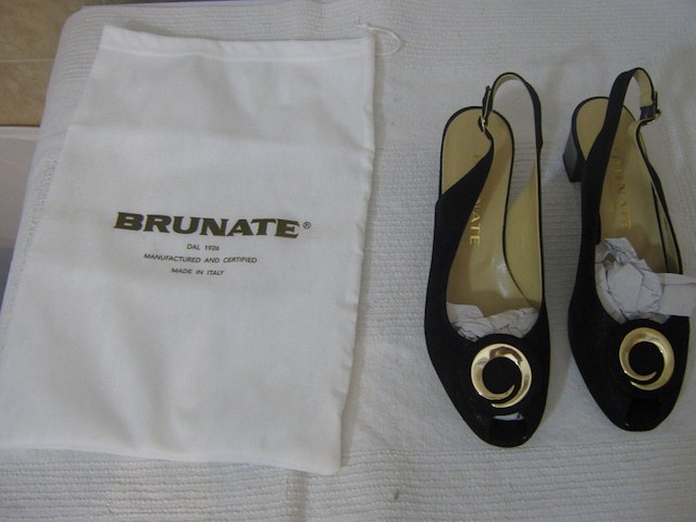 BRUNATE crne sandale 38 1/2; 25,5-NOVO