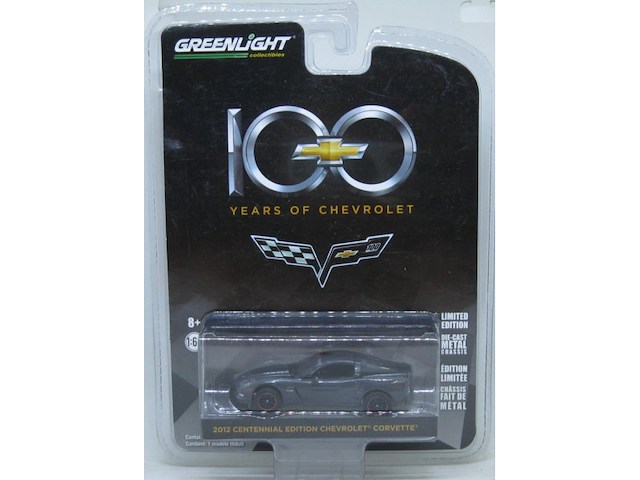 1:64 greenlight chevrolet corvette `12