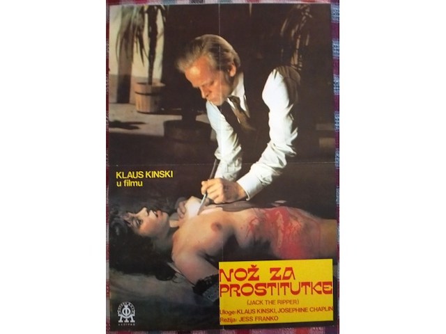 plakat NOŽ ZA PROSTITUTKE (Klaus Kinski)