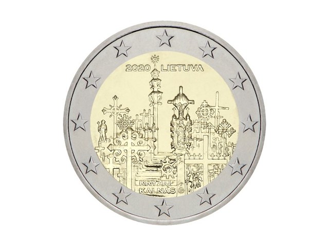 Litvanija 2 euro 2020. UNC Hill of Crosses