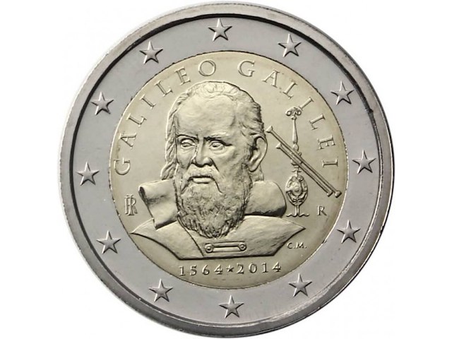 Italija 2 euro 2014. UNC Galileo Galilei