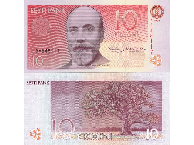 ESTONIA 10 Krooni 1994 UNC, P-77