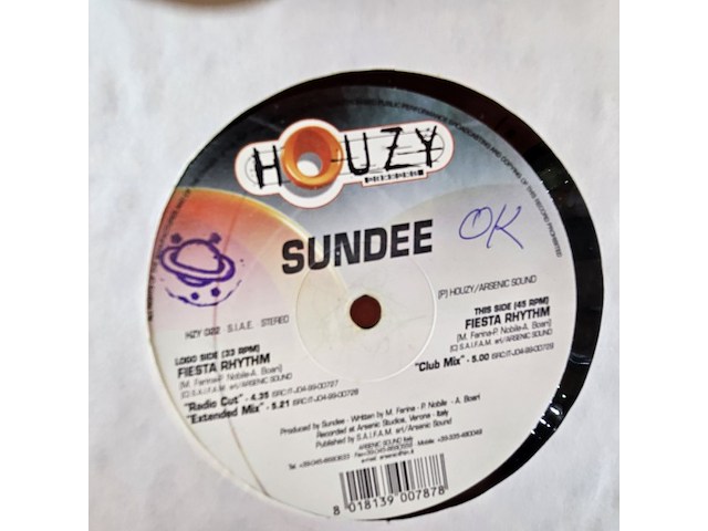 Sundee ‎– Fiesta Rhythm, LP Maxi