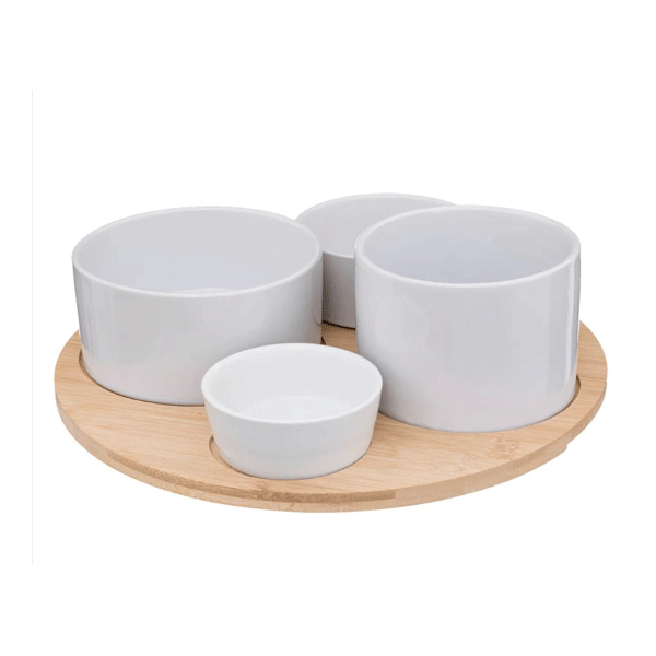 Set za posluživanje 5kom porcelan bambus Secret de gourmet 188411