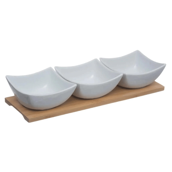 Set činija 3u1 na poslužavniku 30x10x7cm Secret de Gourmet 160510