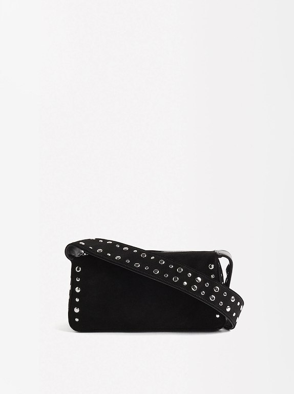 ONLINE EXCLUSIVE - LEATHER SHOULDER BAG WITH STUDS