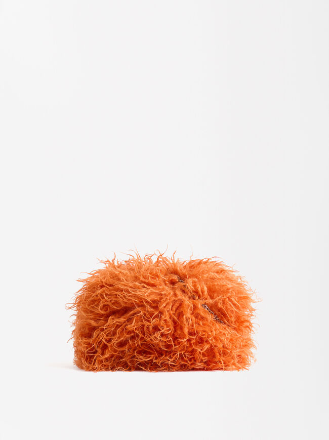 Shoulder Bag With Fur Effect