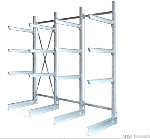 Cantilever rack
Kragarmregal einseitig Höhe: 3.500 mm Nutztiefe: 1.200 mm / Länge: 4.600 mm