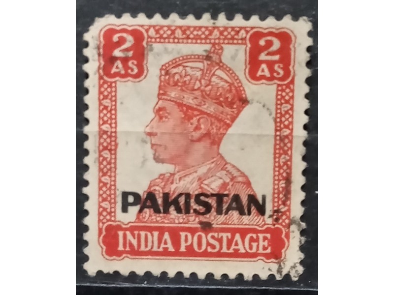 PAKISTAN 1947 - PREŠTAMPANA INDIJA