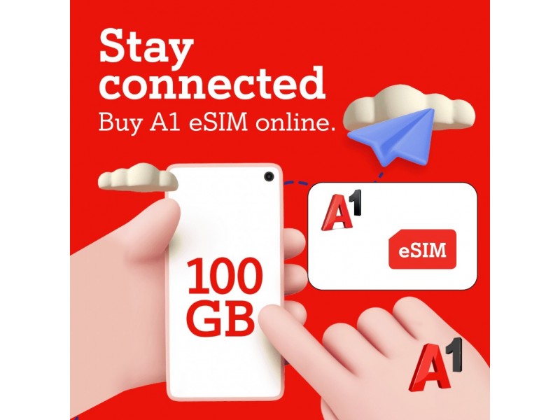 A1 eSIM 100 GB 10 dana