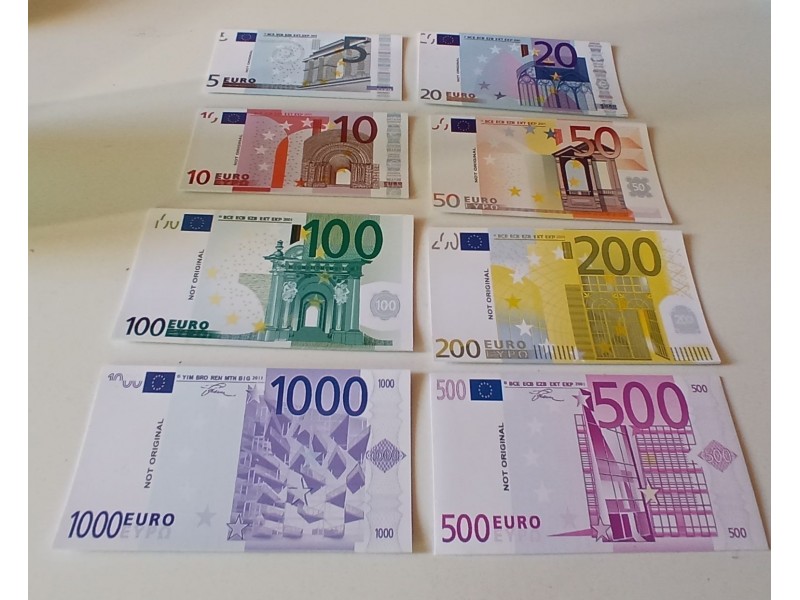 Euro u apoenima od 5 do 1000, Kopije