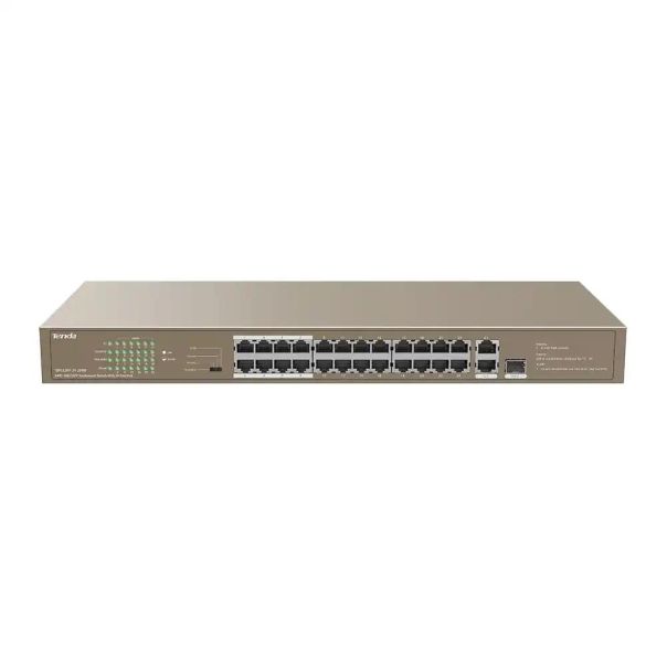 TENDA Svič 10/100 24-port PoE+2GE/1SFP Port TEF1126P-24-250W