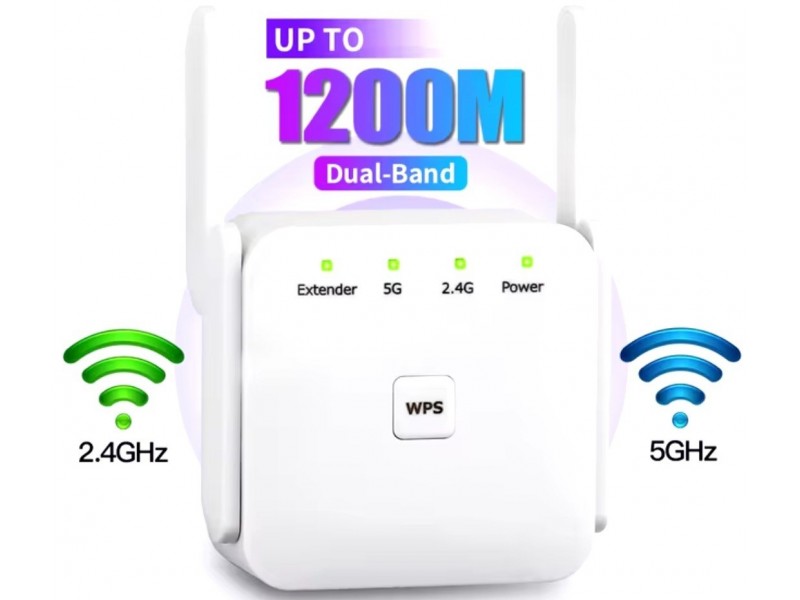 Wifi Repeater-WiFi Extender,1200Mbps 2.4 i 5GHz