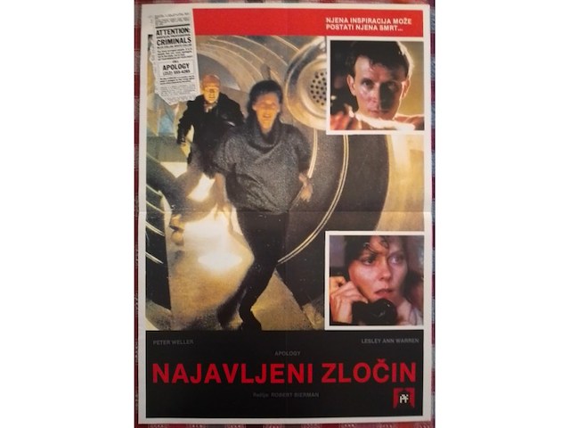 plakat NAJAVLJENI ZLOČIN