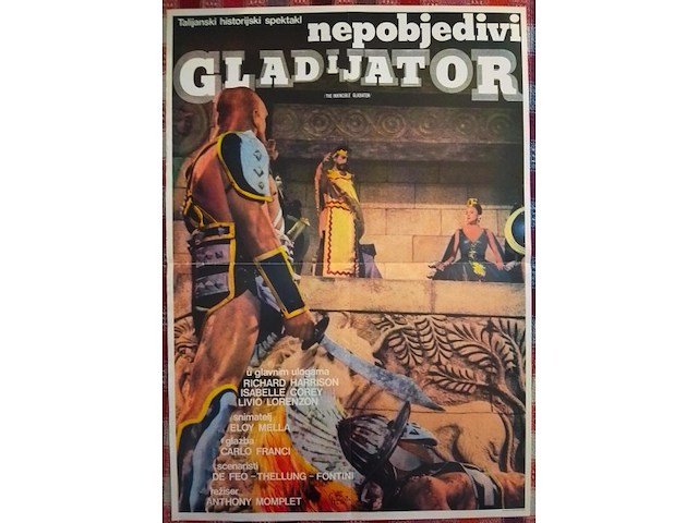 plakat NEPOBJEDIVI GLADIJATOR