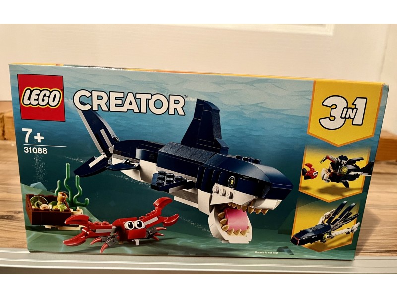 Nov LEGO 3u1 Creator 31088 Deep Sea Creatures Morska St