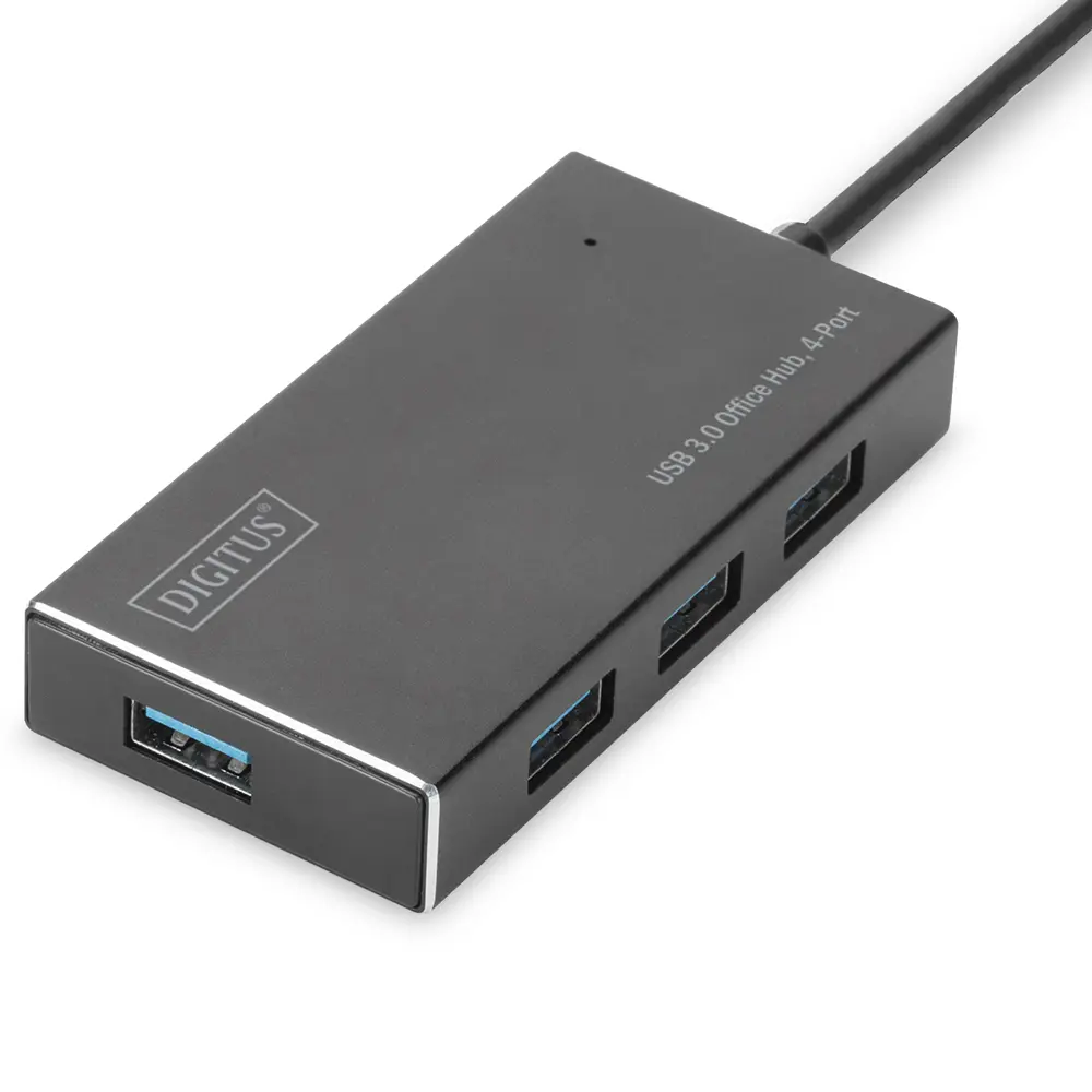 Digitus USB hub 3.0, 4 porta, Crni