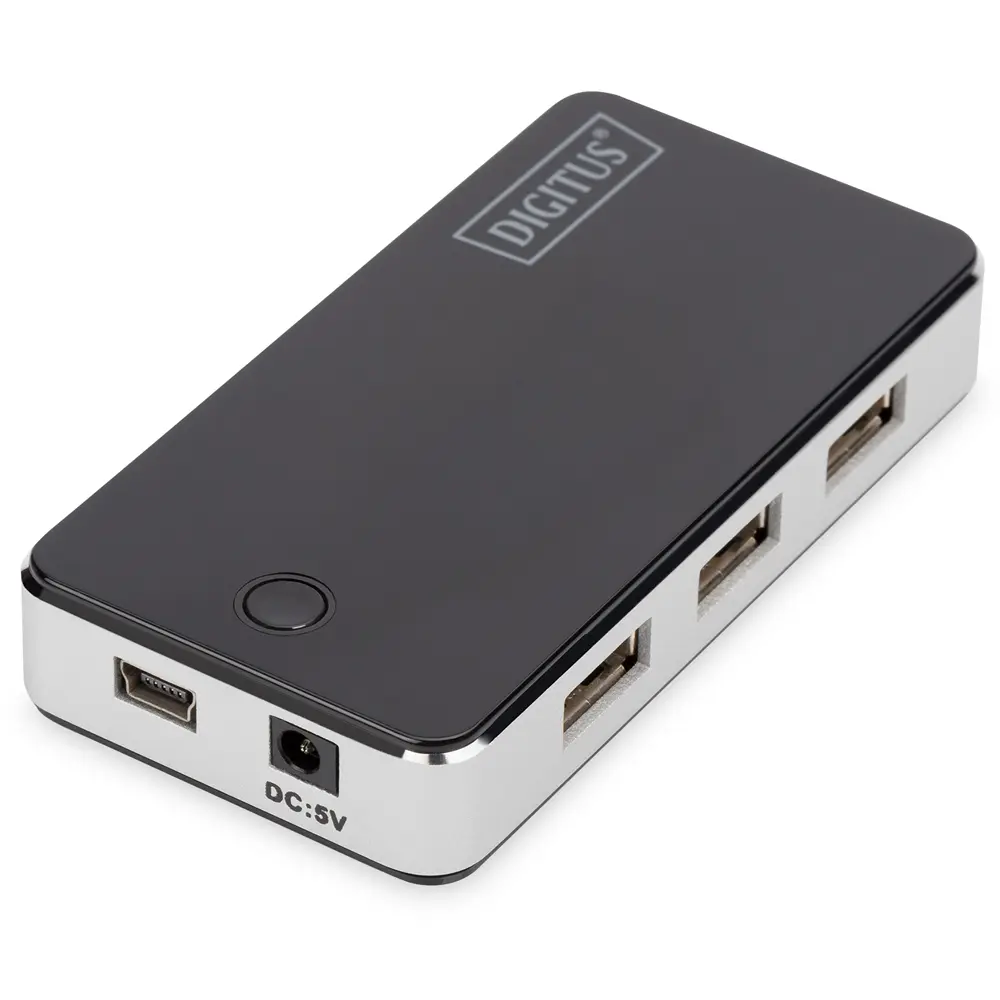 Digitus USB hub 2.0, 7 portova, Sivi