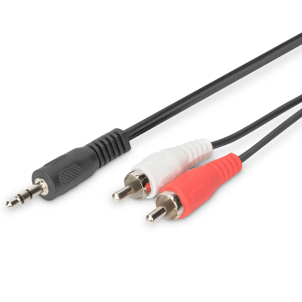 Digitus Audio kabl 2xRCA na 3.5mm, 2.5m, Crni