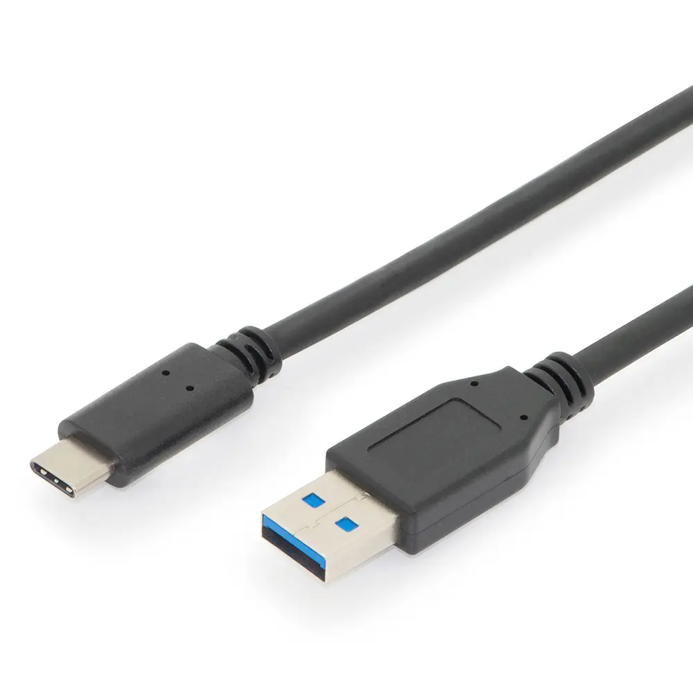 Digitus Kabl USB-C na USB-A, 1m, Crni