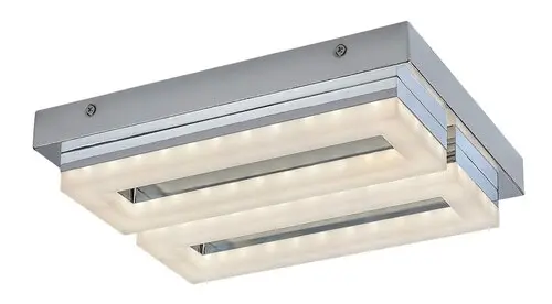 Rabalux Plafonjera Blas, LED 24W, 30x23cm, Hrom