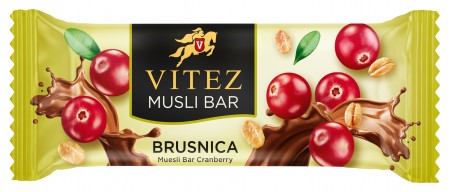 Vitez musli bar brusnica 30g (25/1)