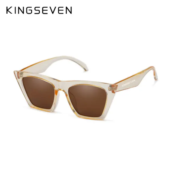 Kingseven S10 Zenske Naočare za sunce, Braon-bele
