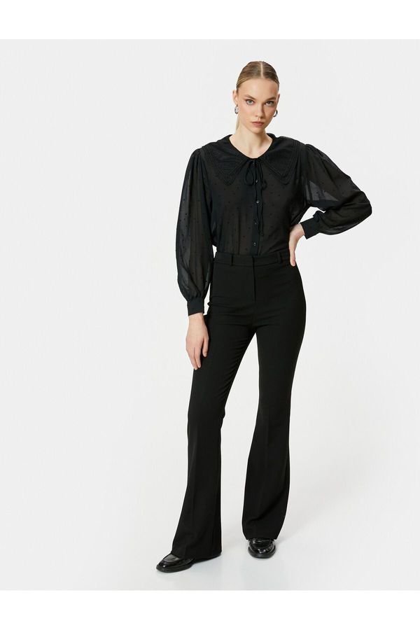 KOTON WOMEN'S BLACK SHIRT
