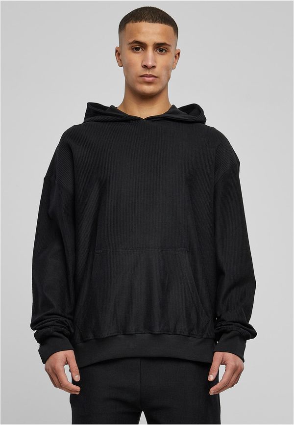 RIB TERRY BOXES HOODY BLACK