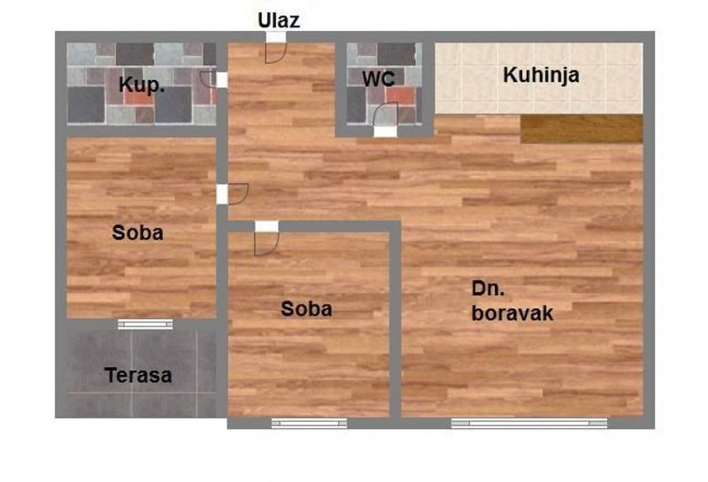 Pravi porodičan - Dvoiposoban 57m2 - Novo Naselje -