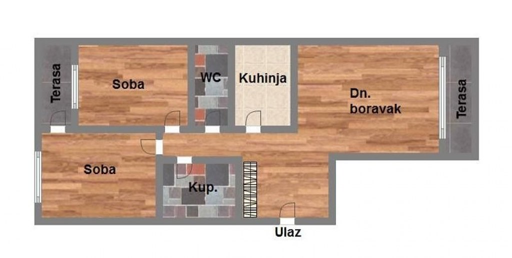 Fenomenalan trosoban stan - 65m2 - Novo Naselje -