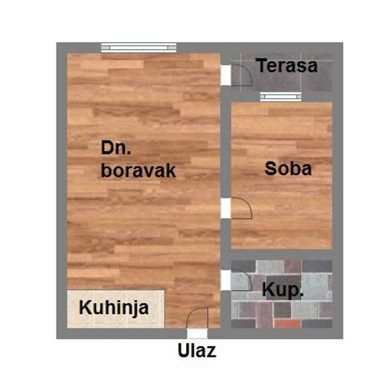 - Savršen - Dvosoban u 40m2 - Novo Naselje -