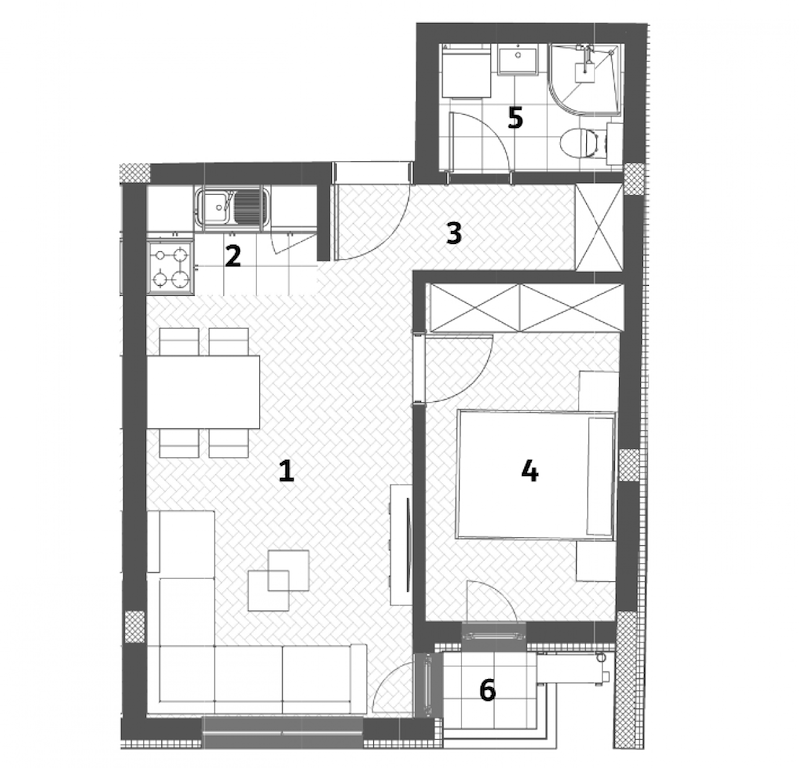 Jedinstvena ponuda, zgrada sa sopstvenim parkom, 1. 5 stan 40 m2