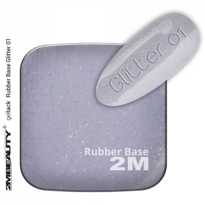 2M BEAUTY RUBBER BASE GLITTER 01 5ml