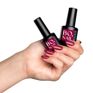 BO NAILS Gel lak za nokte 002 "Amber" Bordo - 7 ml