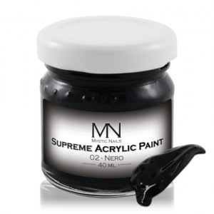 MYSTIC NAILS Supreme Akrilna boja - no.02. Nero - 40 ml