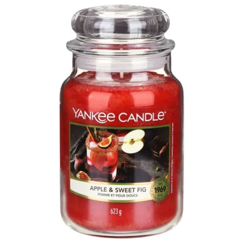 Apple Sweet Fig - Yankee Candle mirisna sveća L (jabuka, smokva, nar, vanila...)