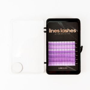 LINES LASHES Trepavice u boji - 0.07 D MIX (8-13mm) - LJUBIČASTA