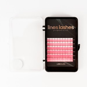 LINES LASHES Trepavice u boji - 0.07 D MIX (8-13mm) - ROZE