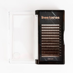 LINES LASHES Trepavice u boji 0.07 D MIX BROWN