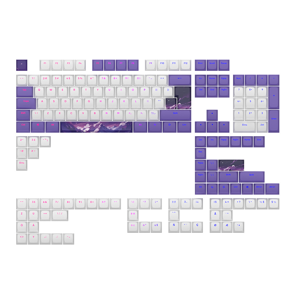 Dark Project - Violet Horizons Keycaps [ANSI & ISO]