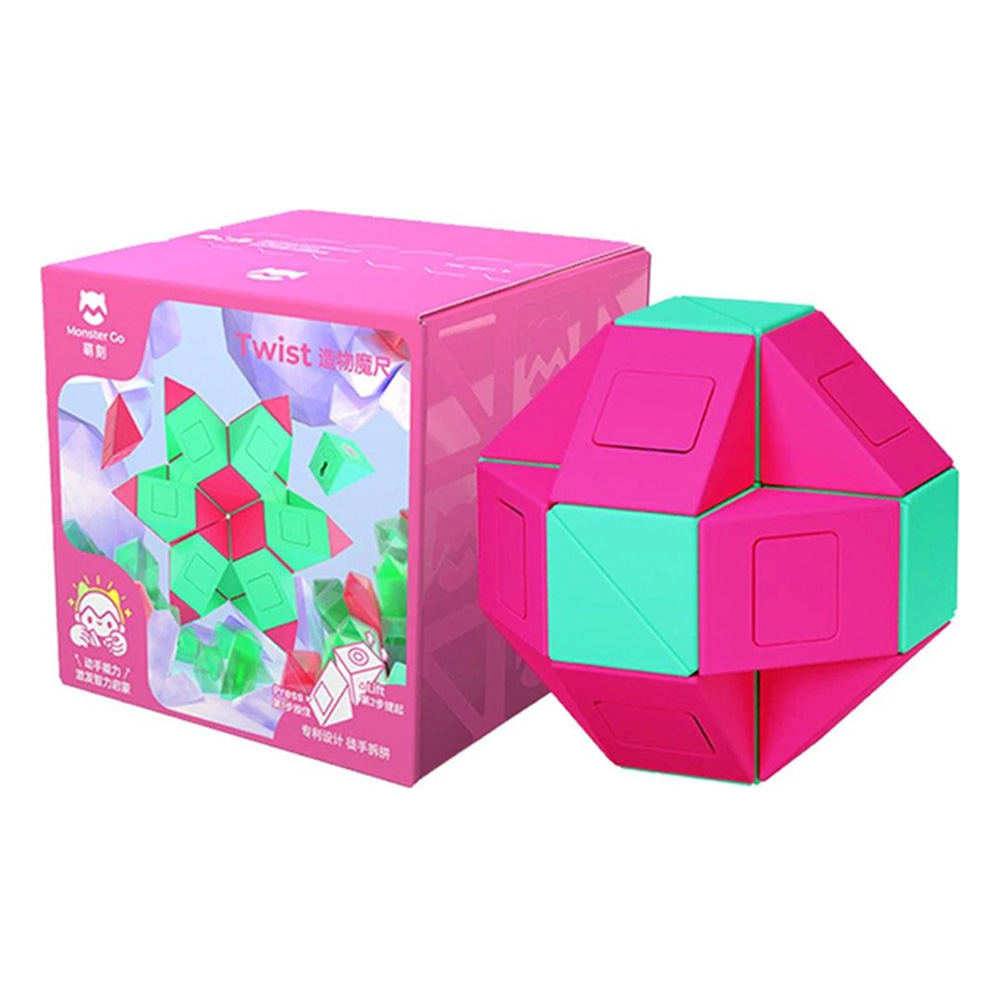 Rubikova kocka - Monster GO Twist Snake Cube 24 Blocks Pink/Green