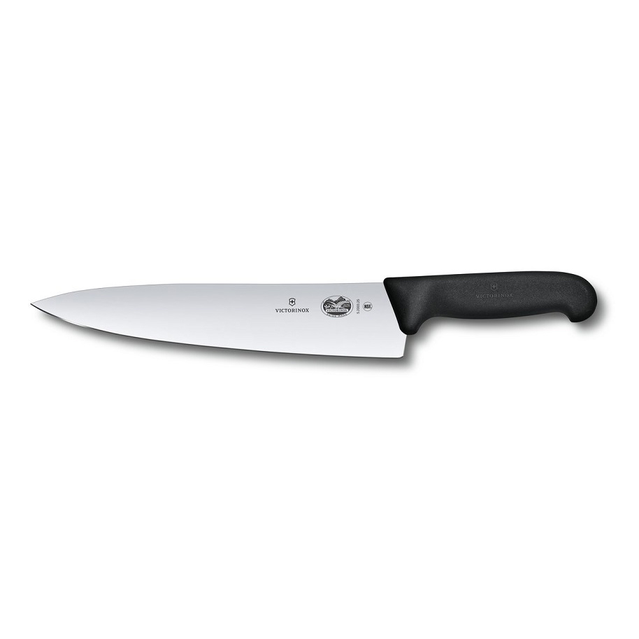 Nož VICTORINOX KUHINJSKI FIBROX CRNI 25CM