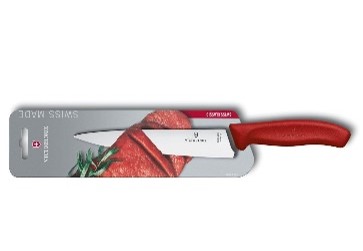 Nož VICTORINOX KUHINJSKI RAVNI 19CM CRVENI