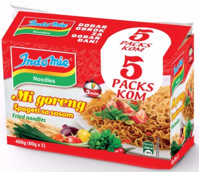 NUDLE ŠPAGETE MI GORENG INDOMIE 400G 5/1
NUDLE ŠPAGETE MI GORENG INDOMIE 400G 5/1