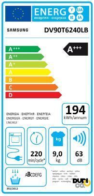 SAMSUNG DV90T6240LB/S7 MAŠINA ZA Sušenje veša