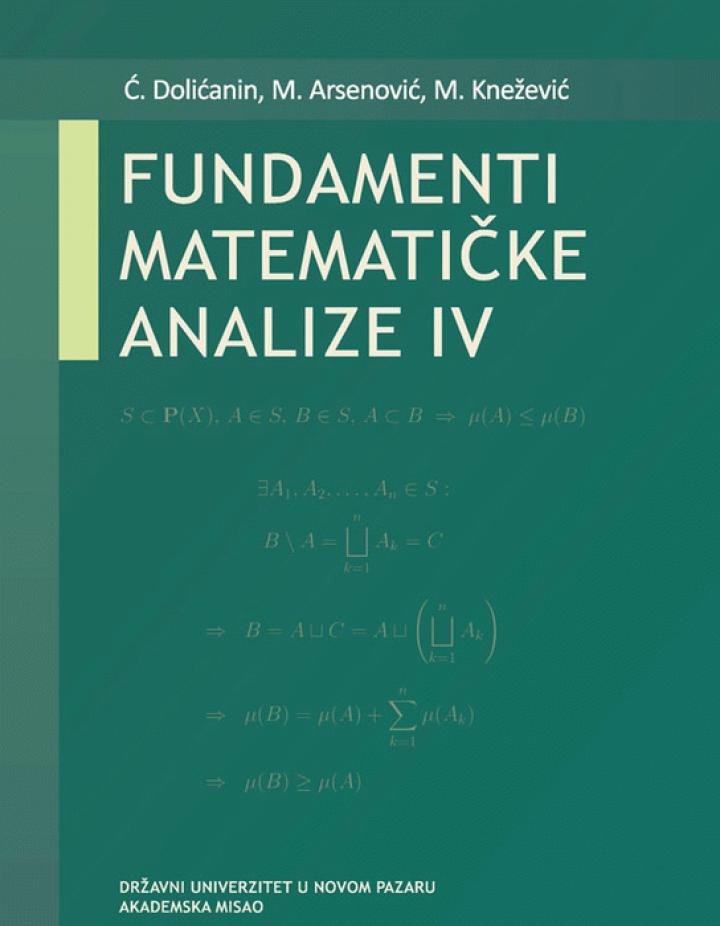 FUNDAMENTI MATEMATIČKE ANALIZE IV