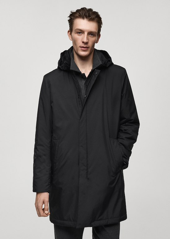 Water-repellent quilted parka