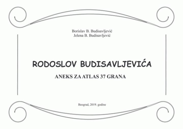 ANEKS ZA ATLAS 37 GRANA - RODOSLOV BUDISAVLJEVIĆA